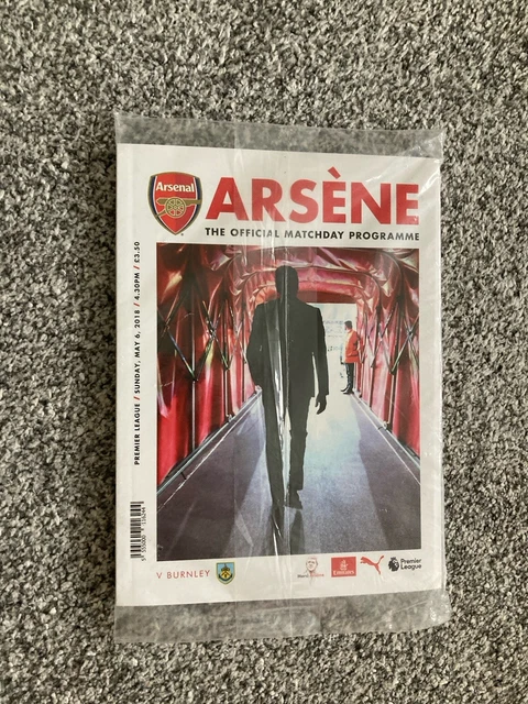 ARSENAL V BURNLEY 2018 Arse’ne Wenger 22 Gun Salut! Sealed Programme ...