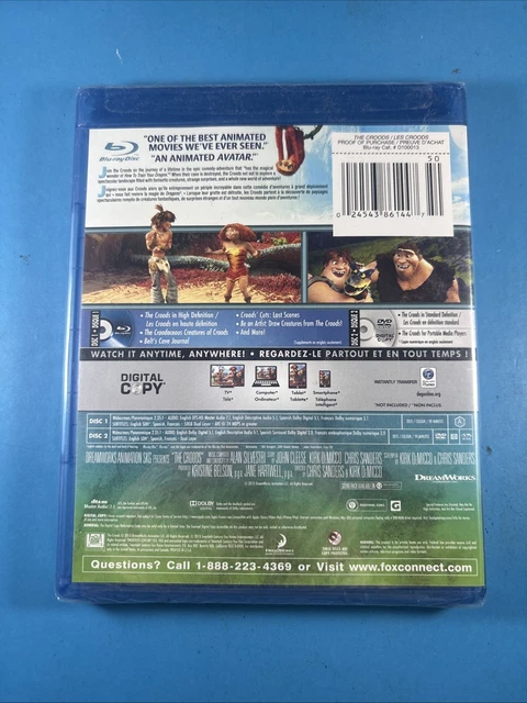 THE CROODS (BLU-RAY/DVD, 2013, 2-Disc Set, Includes Digital Copy) $9.99 ...
