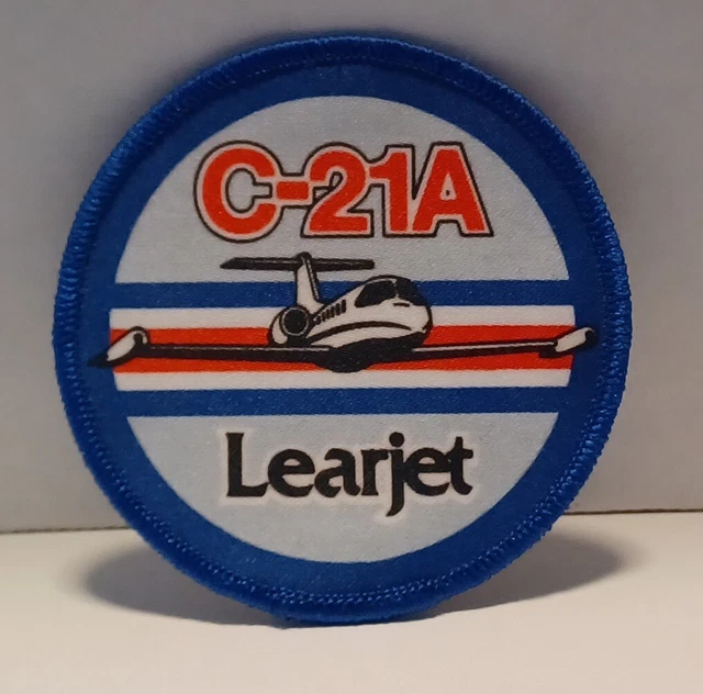 LEARJET C-21A AIRPLANE Patch Air Force Military Version Of C35 Business ...