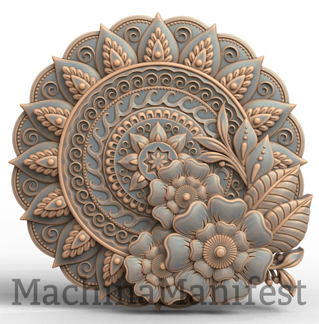 3D MODEL STL File for CNC Router/Laser & 3D Printer 3268. MANDALA £2.66 - PicClick UK