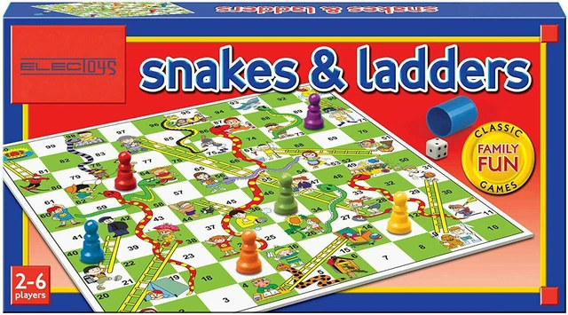 CLASSIC SNAKES AND Ladders Family Board Game Kids Fun Toy Game Xmas ...