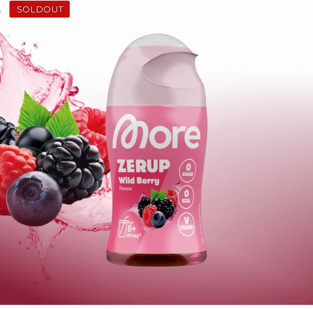 MORE NUTRITION ZERUP Wild Berry Getränkesirup Zucker sparen EUR 15,00 ...