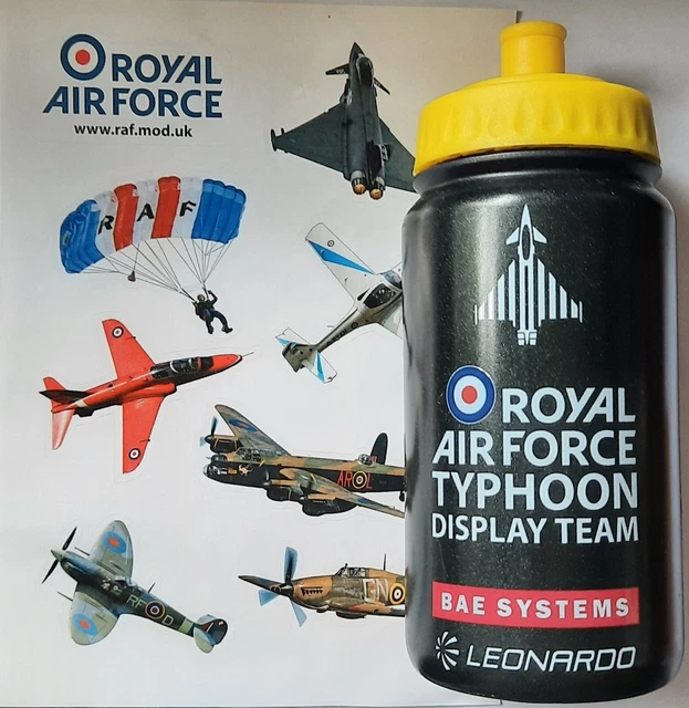 NEW RAF TYPHOON Display Team Water Bottle & Raf Sticker Sheet £6.99 ...