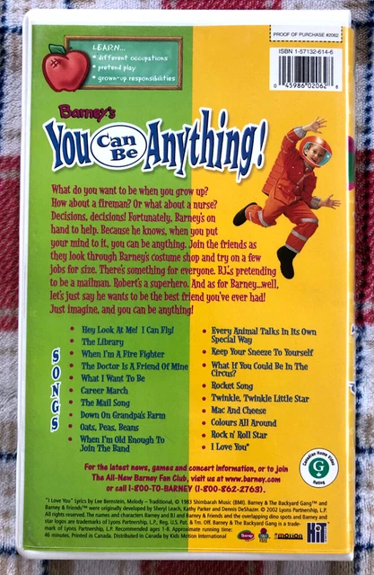 BARNEY'S YOU CAN BE ANYTHING! [2002] {Canadian Clamshell} | VHS TAPE ...
