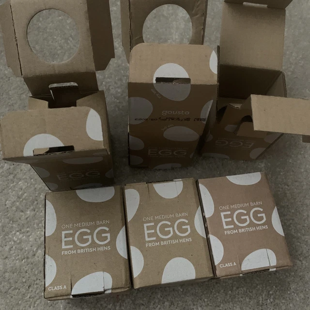 18 GOUSTO EGG BOX Boxes Individual Egg Box So Cute Easter Egg Hunt Fun ...