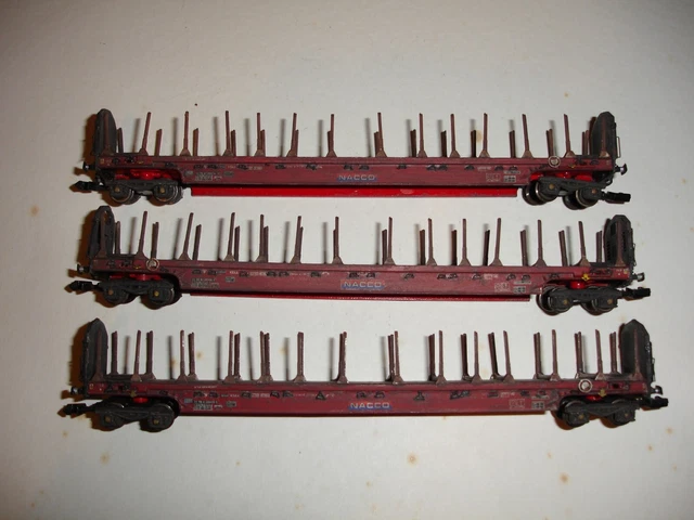 N GAUGE SOCIETY NGK0541 KSA NACCO Timber Carrier Kit Built Wagons ...