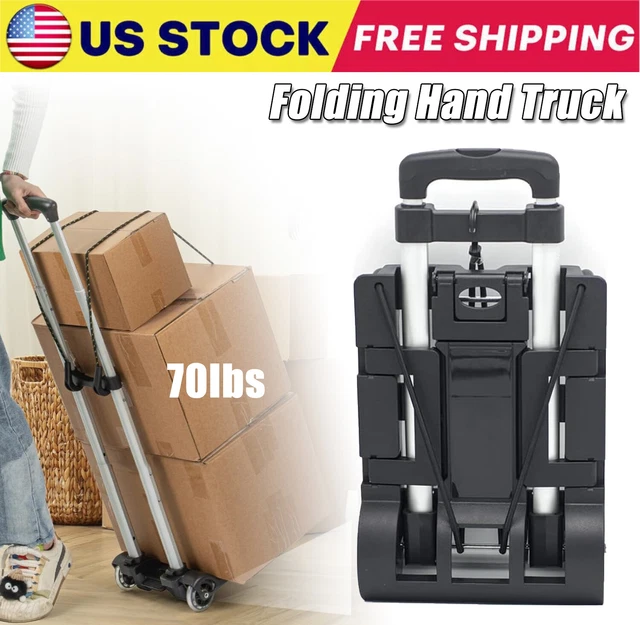 PORTABLE MOVING CART Folding Dolly Collapsible Trolley Push Hand Truck ...
