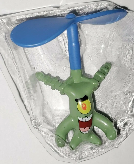 SPONGEBOB SQUAREPANTS PLANKTON 2" Figure Imaginext Helicopter Chumbot 3 ...