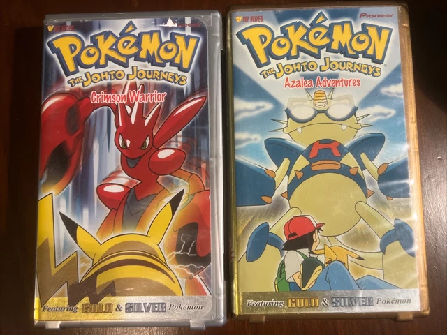 POKEMON THE JOHTO Journeys VHS Tapes Bundle Crimson Warrior & Azalea ...