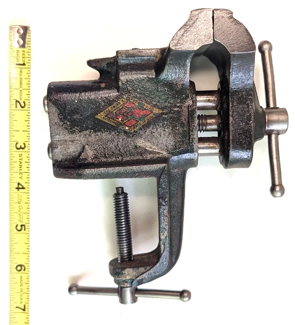 VINTAGE THE BRINK & Cotton MFG Co Table Vise Clamp 2-1/2" jaws $32.50 ...