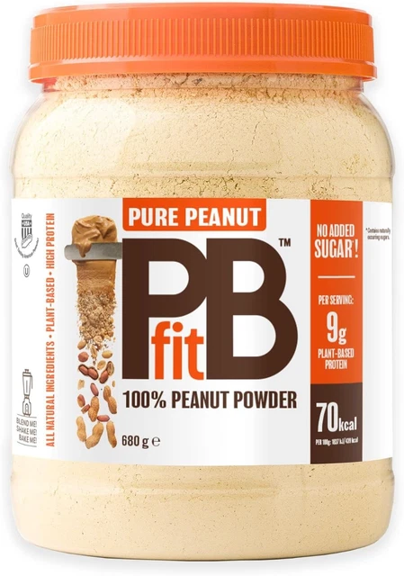 PBFIT PURE PEANUT Powder - No Added Sugar, 9g Plant Based Protein, 82% ...