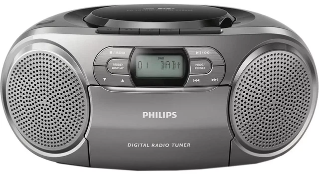 PHILIPS BOOMBOX DAB CD Cassette Stereo AZB600 Portable Boombox - Black ...