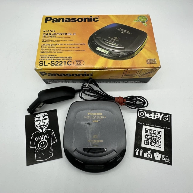 PANASONIC PORTABLE CD Player Walkman Discman SL-S221C Vintage Anti ...