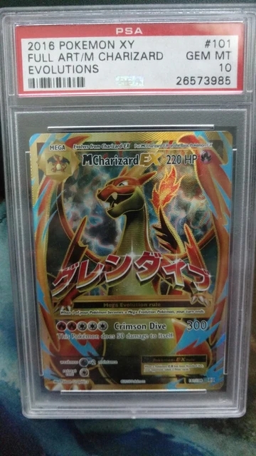 2016 POKEMON EVOLUTIONS M Charizard EX FA Ultra Rare 101/108 PSA 10 !!! Gem comme neuf ! EUR 204 ...