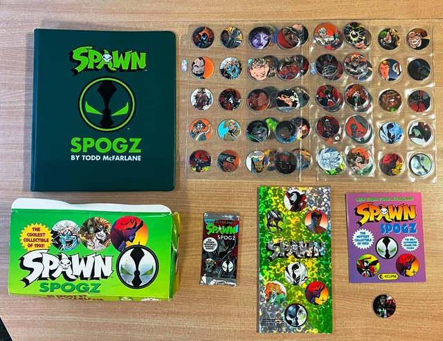 SPAWN SPOGZ HUGE SET Complete w/ McFarlane Prism Binder Box Wrapper ...