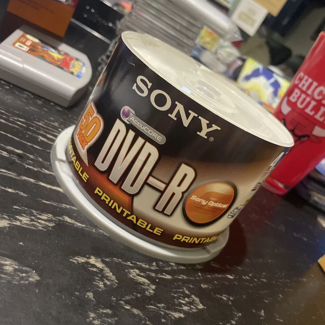 BRAND NEW 50 SONY 16X Blank DVD-R DVDR White Inkjet Hub Printable 4.7GB ...