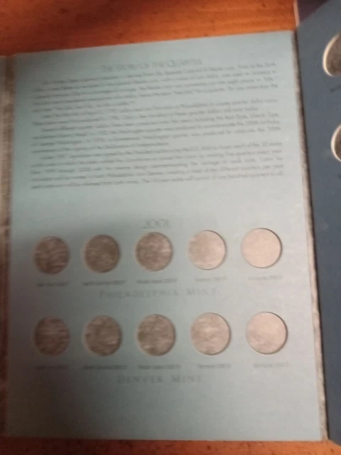 WASHINGTON QUARTERS STATE Collection H.E. Harris Folder 50 state ...