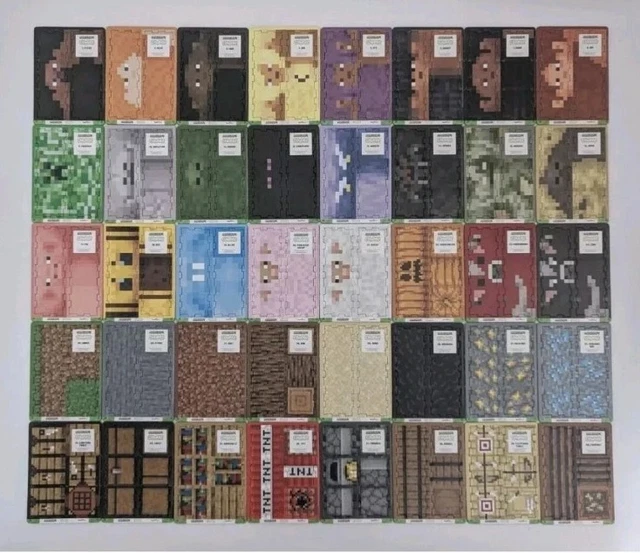 BRAND NEW COMPLETE FULL SET! 40x 2025 Woolworths Minecraft Cubeez 1-40 ...