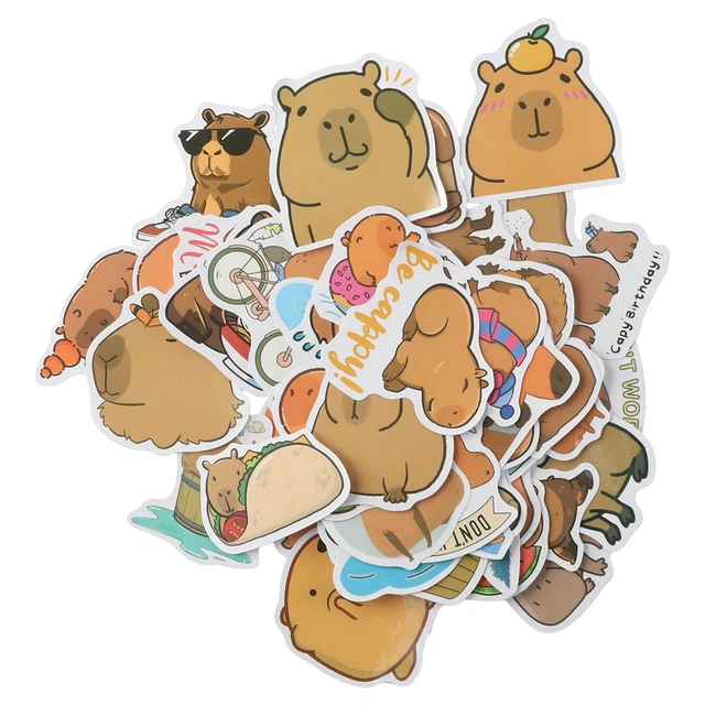 PVC VINYL CAPYBARA Scrapbook Sticker Capybara Capybara Decals For Car ...
