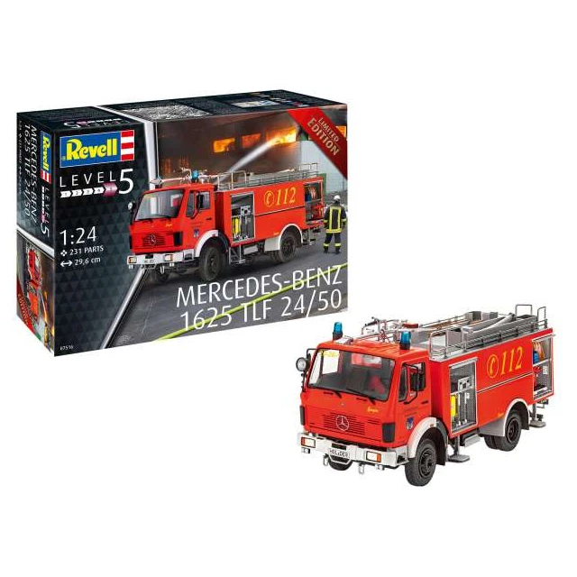 REVELL FIRE TRUCK 1:24 Scale Kit 07516 Mercedes-Benz 1625 TLF 24/50 £49 ...