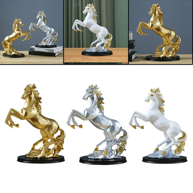 STATUETTA IN RESINA con statua di cavallo in stile europeo per la EUR 43,16 - PicClick FR