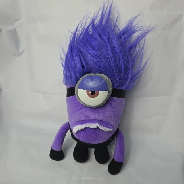 DESPICABLE ME EVIL Minion Purple One Eyed Soft Toy Plush Minions Toy ...