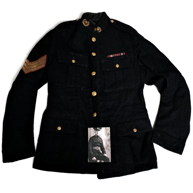 WW2 ROYAL MARINES Commando Full Dress Uniform Marine Sergeants Tunic ...