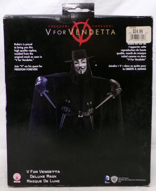 MÁSCARA DELUXE V For Vendetta De DC Comics Con Caja De Rubie's Costume ...