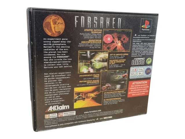FORSAKEN SONY PLAYSTATION 1 PS1 Game (PAL, 1998) Complete Tested £8.99 ...