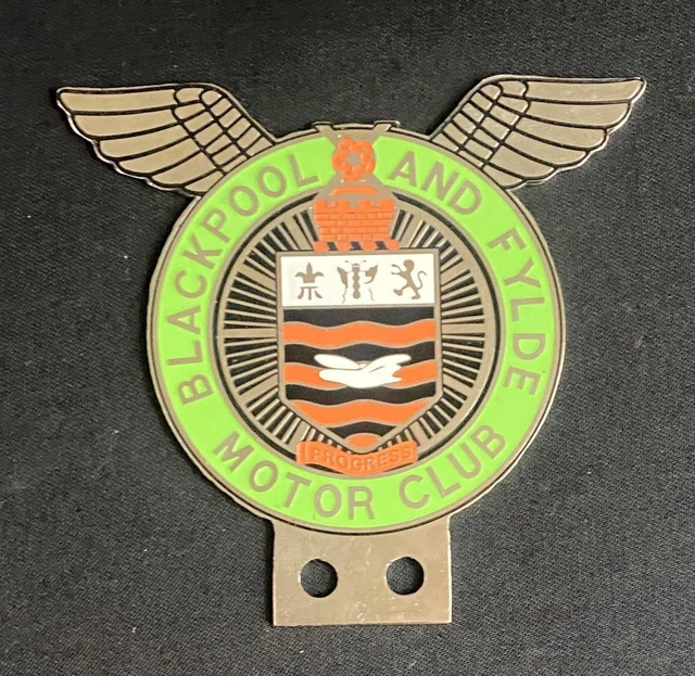 BLACKPOOL & FYLDE Motor Club Vintage Car Badge Emblem Insignia $86.77 ...