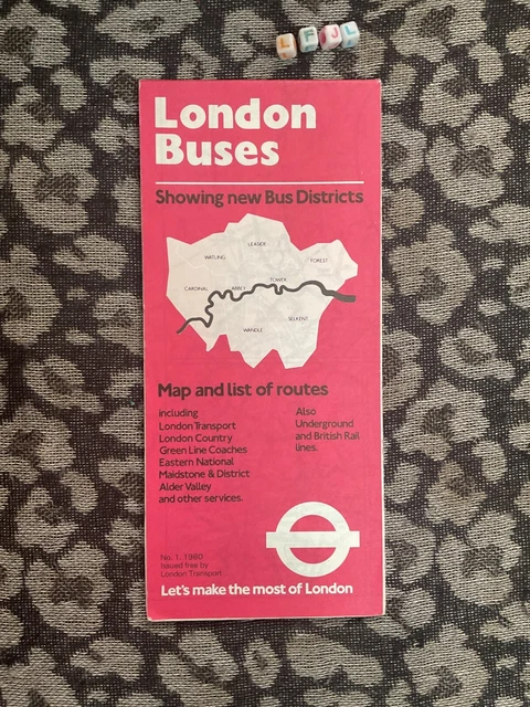 LONDON BUSES MAP And Routes 1980 £9.80 - PicClick UK