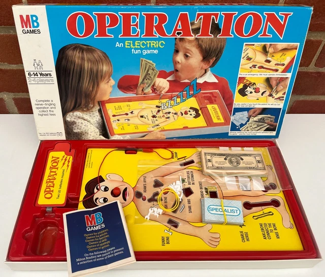 FULLY WORKING VINTAGE 1982 Original MB Games Operation Board Game 100% ...