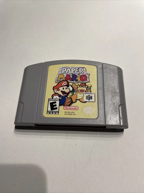 PAPER MARIO (NINTENDO 64, 2001) N64. Authentic Game Cart Only. Tested ...