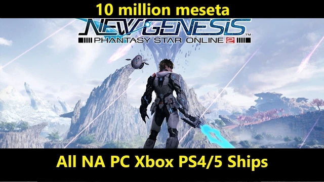 PSO2 NEW GENESIS 10 million Meseta 10M NA PC XBox PS4 PS5 Phantasy Star ...