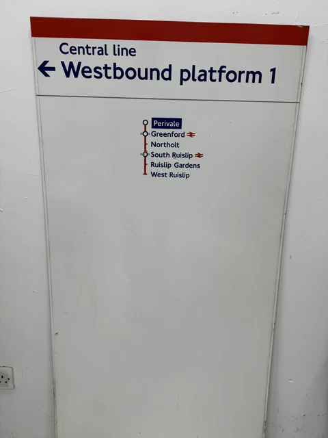 LONDON UNDERGROUND SIGN - Central Line Perivale £363.68 - PicClick UK