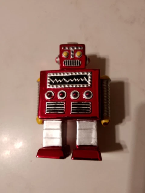 A RECLAIMED, RED, All Glass Robot Ornament. Former Snowstorm. £2.24 ...