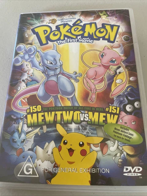 POKEMON-THE FIRST MOVIE (DVD, 1999) Rare - Mewtwo Vs Mew - Reg 4 £17.39 ...