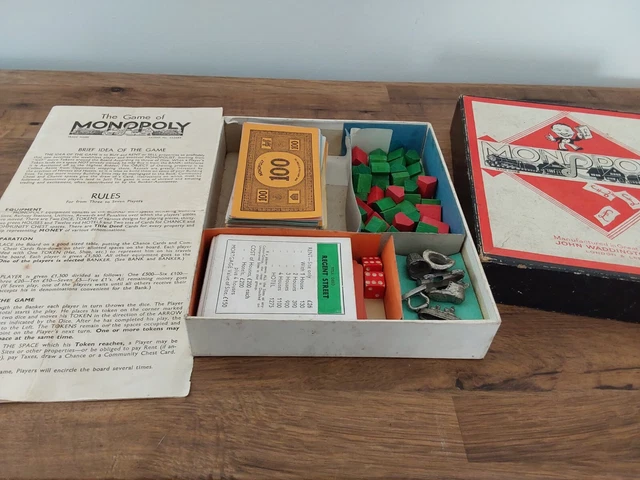 RARE VINTAGE MONOPOLY Game 1930/40s 100% Complete £16.32 - PicClick UK