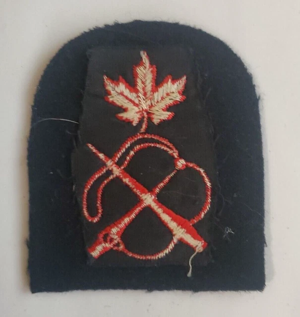 ROYAL CANADIAN NAVY Sailmaker Patch RCN Embroidered Red In Black $16.00 ...