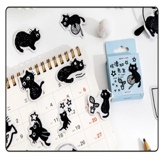 PVC STICKERS BLACK Cute Stickers Aesthetic Stickers for DIY EUR 5,51 ...