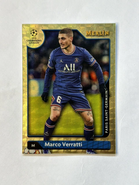 2021-22 MARCO VERATTI Topps Merlino Cromato Superfrattore 1/1 PSG EUR ...