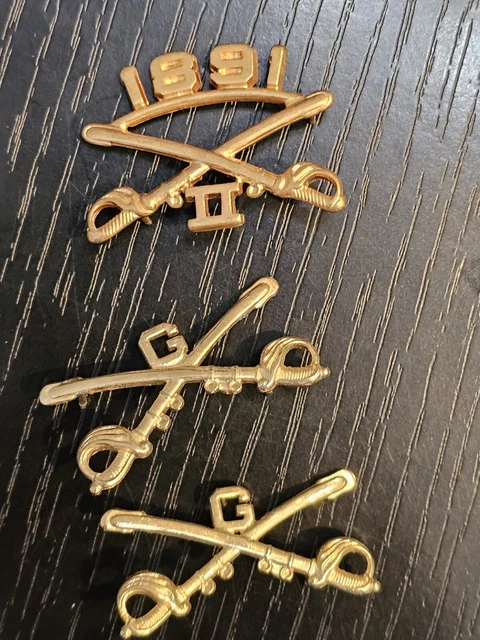 WWII US ARMY Cavalry Officer Collar Insignia Pin Set L@@K!!! $10.97 ...