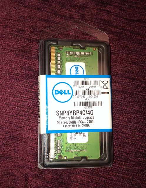 DELL 4GB RAM Module SODIMM 260-pin PC4 2400 MHz DDR4 SDRAM Non-ECC ...