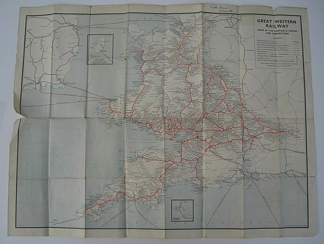 GWR RAILWAY MAPS Of The Companys System & Connections C1920s £17.97 ...