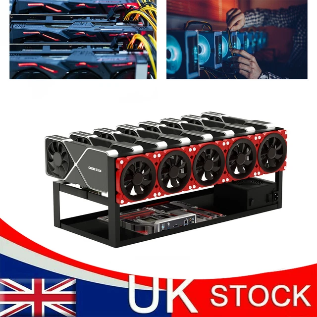 6/8 GPU STEEL Mining Rig Rack Open Air Computer Frame Miner Case UK £17 ...