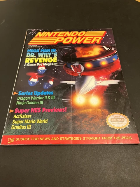 NINTENDO POWER MAGAZINE Volume 27 August 1991 Mega Man-W/ Poster! $22. ...
