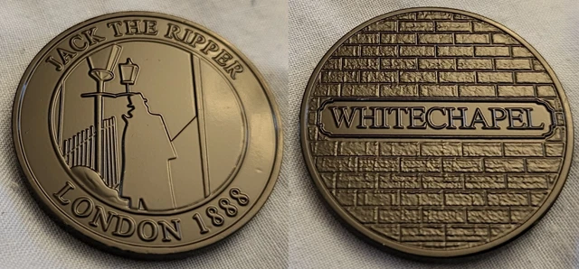 JACK THE RIPPER Gun Metal Silver Coin 1888 London Antique Murders ...