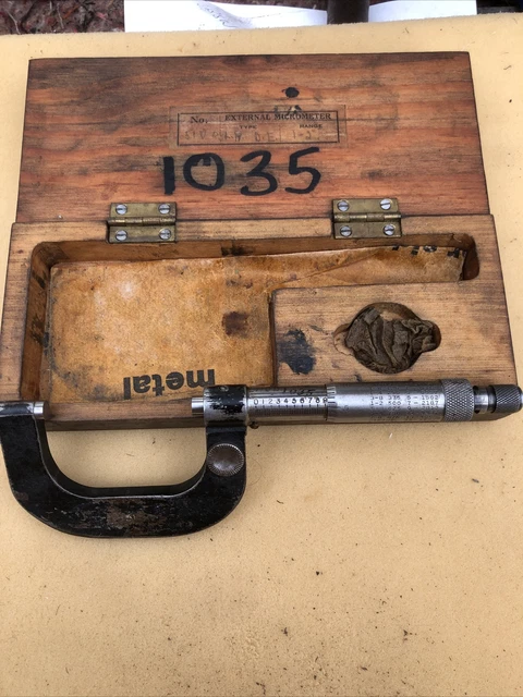 VINTAGE AMBROSE SHARDLOW Micrometer 1-2” Working £8.00 - PicClick UK