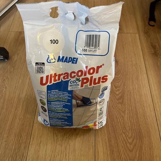 MAPEI TILES GROUT 100 White 5kg Ultracolor Plus Flexible Wall and floor ...