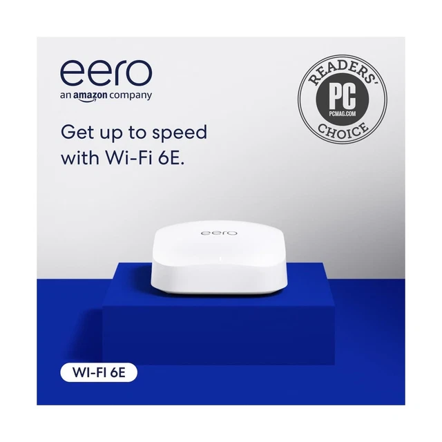 EERO PRO 6E Mesh Wi-Fi Router, Tri-Band, 1.6 Gbps, 2000 sq ft Coverage ...